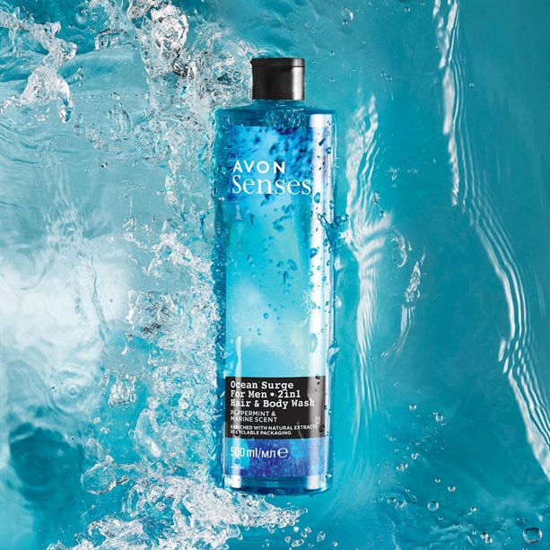 Detergente corpo e capelli Senses Ocean Surge | menta piperita e marina ...